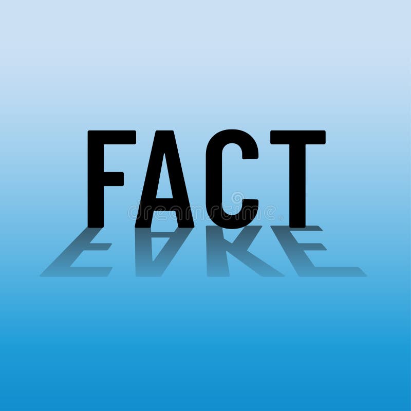 Illustration for Post Truth Concept. Fact and Fake Stock Vector ...