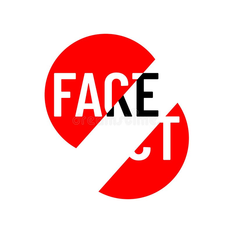 Illustration for Post Truth Concept. Fact and Fake Stock Vector ... Illustration for Post Truth Concept. Fact and Fake Stock Vector ...