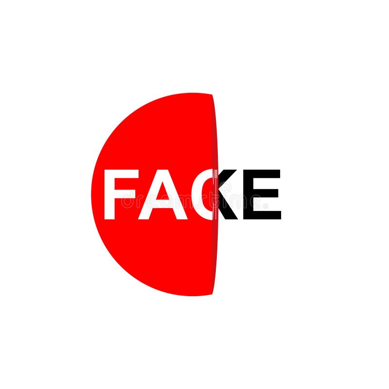 Illustration for Post Truth Concept. Fact and Fake Stock Vector ...