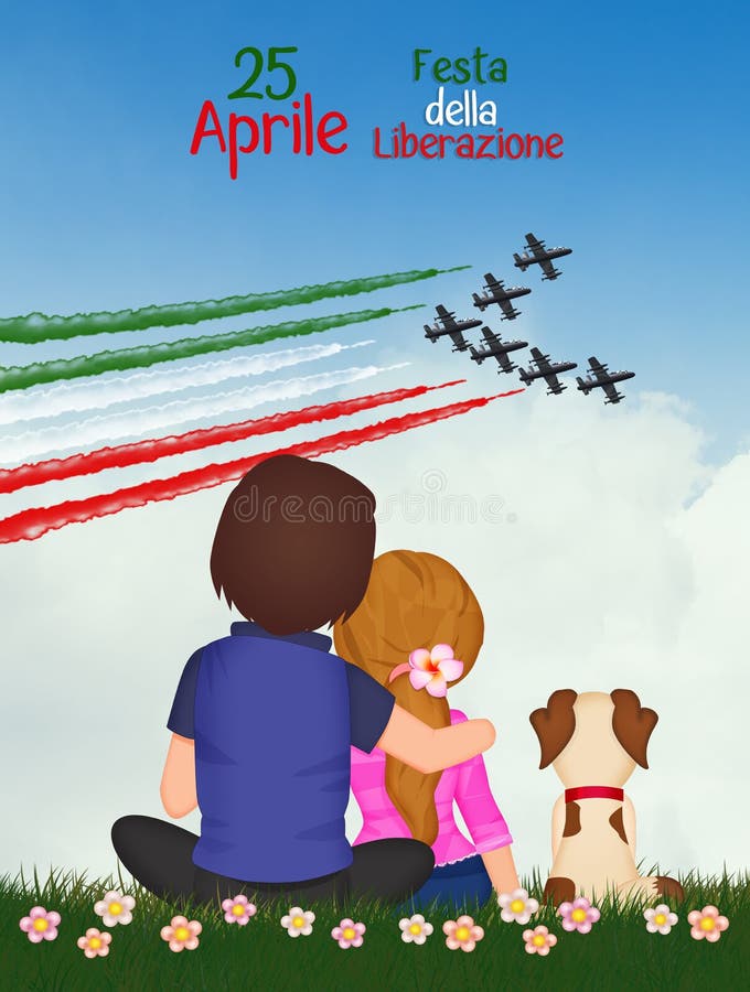 Illustration of Postcard of April 25th Stock Illustration ...