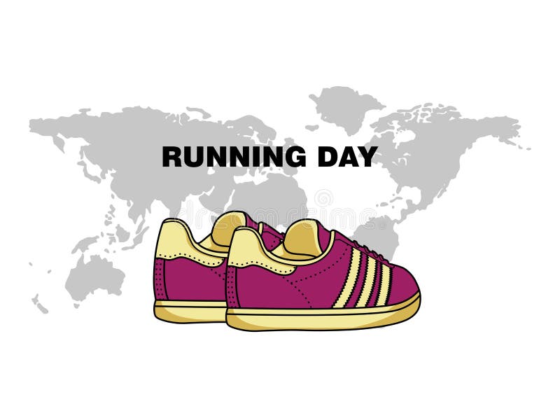 ILLUSTRATION POSTER RUNNING DAY Stock Vector - Illustration of model ...