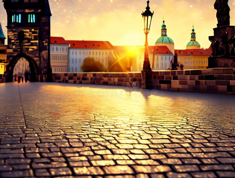Illustration of Prague stock photo. Image of prague - 300096194