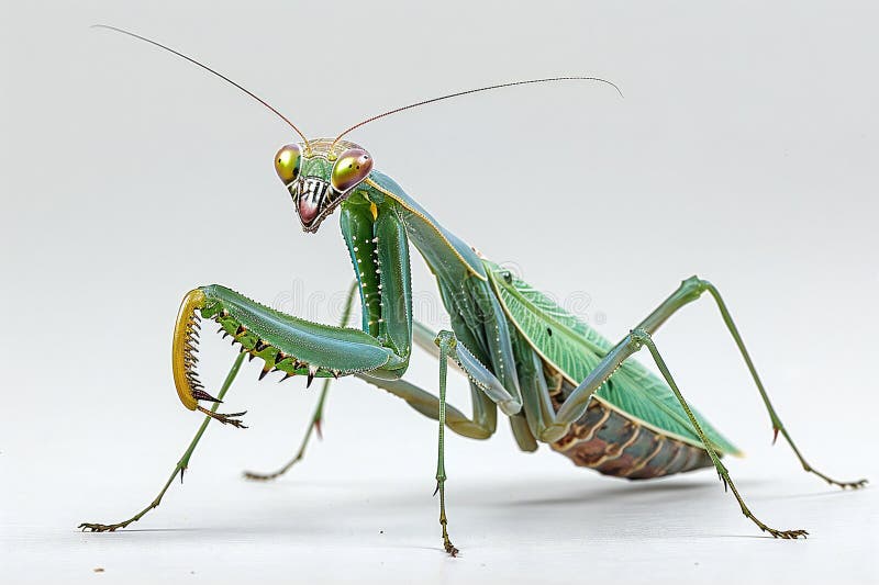 Praying Mantis, Full Body, Isolated on White Background, High ...