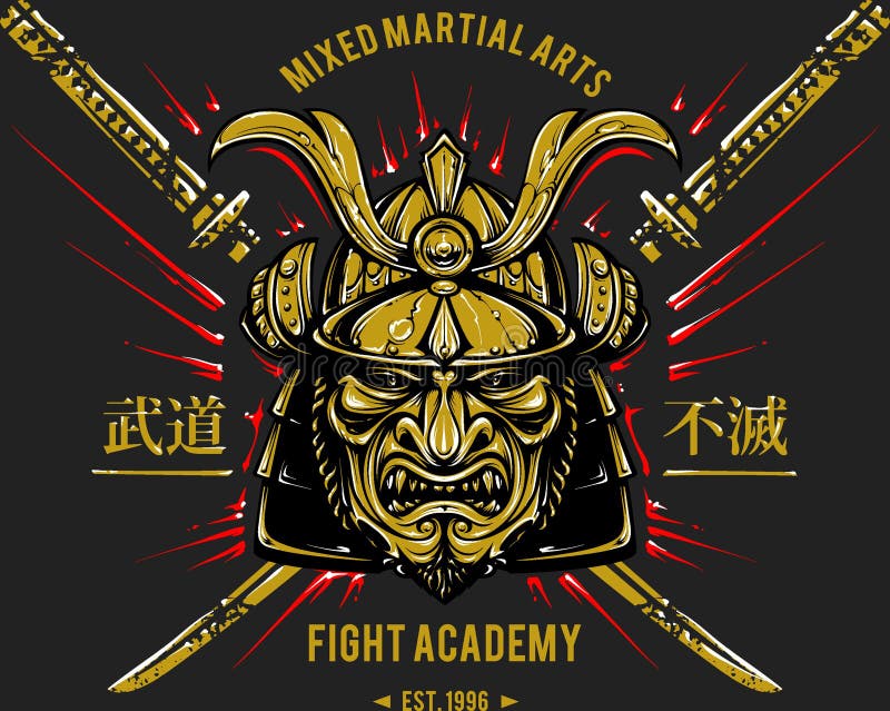 JAPAN DEVIL MASCOT SAMURAI LOGO Premium INSTAN DOWNLOAD Stock Vector ...