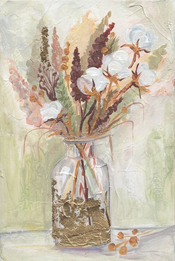 Illustration for Presentation of Acrylic Paintingusing Texture Paste ...