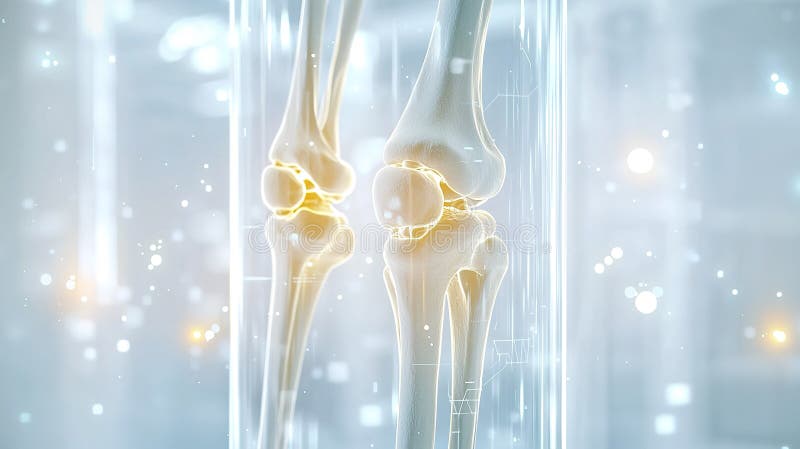 Detailed View of Human Knee Joint Anatomy Showcasing Ligaments and ...