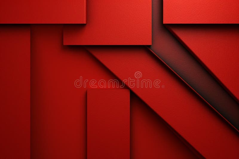 Simple Red Background - Generative Ai Illustration Stock Illustration ...