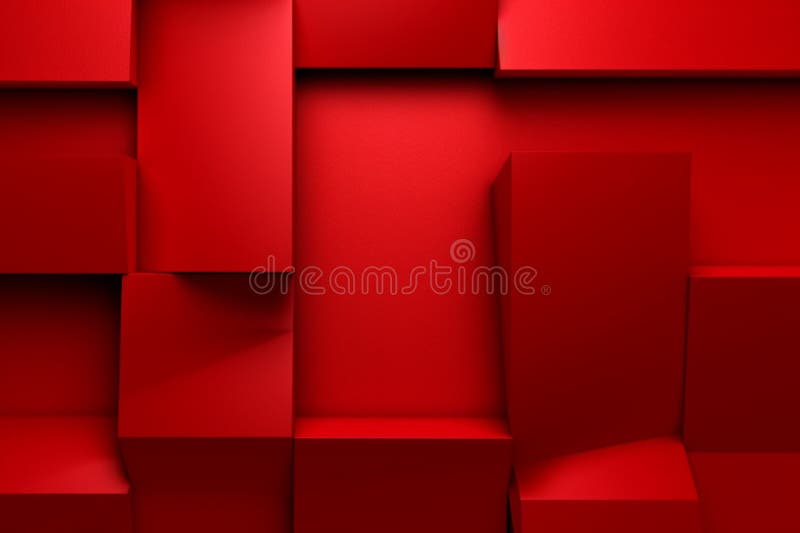 Simple Red Background - Generative Ai Illustration Stock Illustration ...