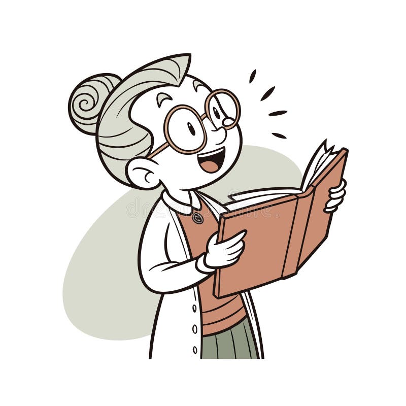 Develop a Whimsical Librarian Character Stock Vector - Illustration of ...