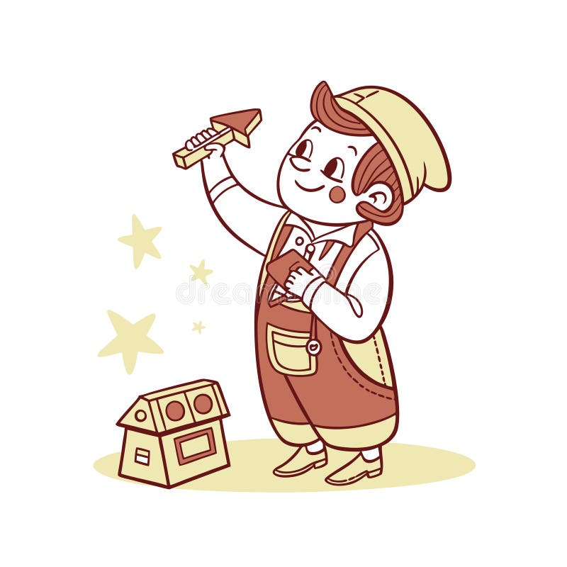 Develop a Whimsical Toy Maker Character Stock Vector - Illustration of ...