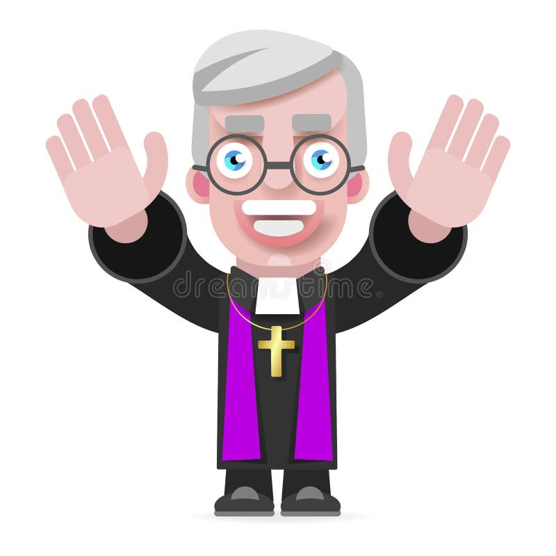 Illustration of a Priest Icon Flat Design. Cartoon Illustration Stock ... Illustration of a Priest Icon Flat Design. Cartoon Illustration Stock ...