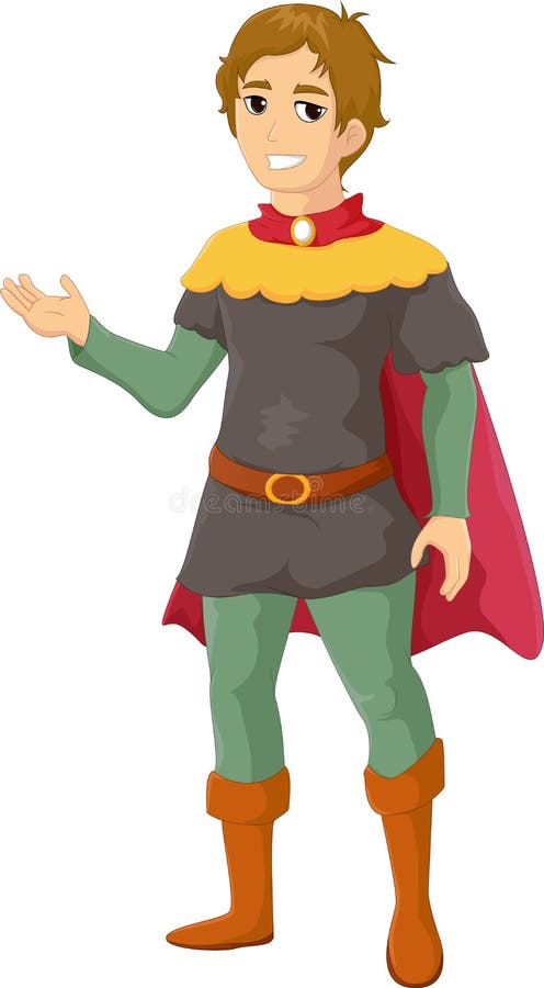 Illustration of Prince Cartoon Waving Hand Stock Vector - Illustration ...