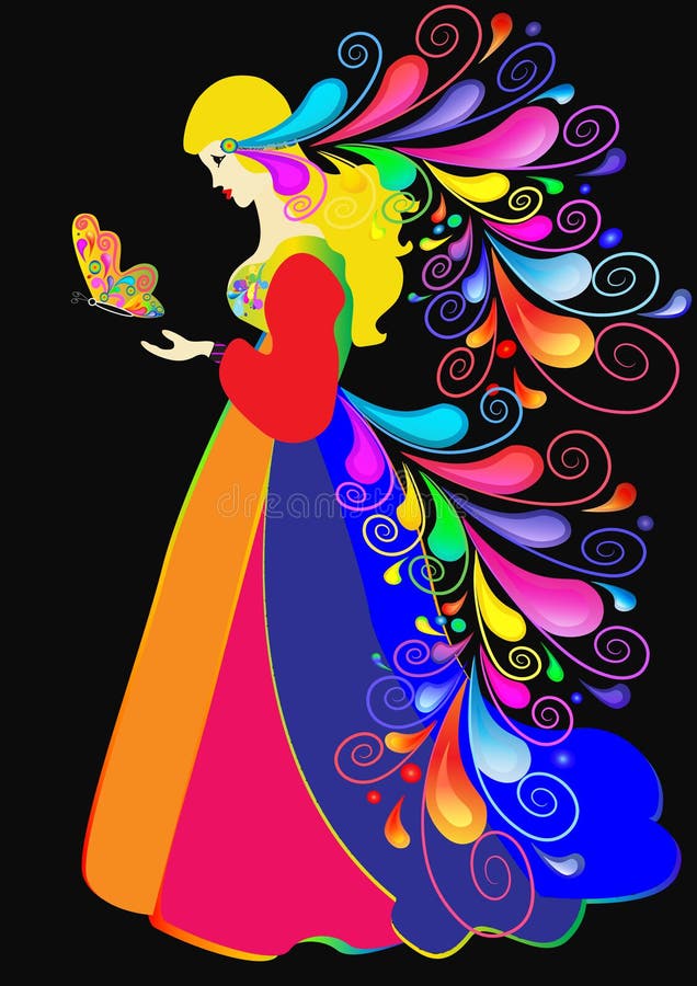 The Princess is a Butterfly Stock Vector - Illustration of little ...