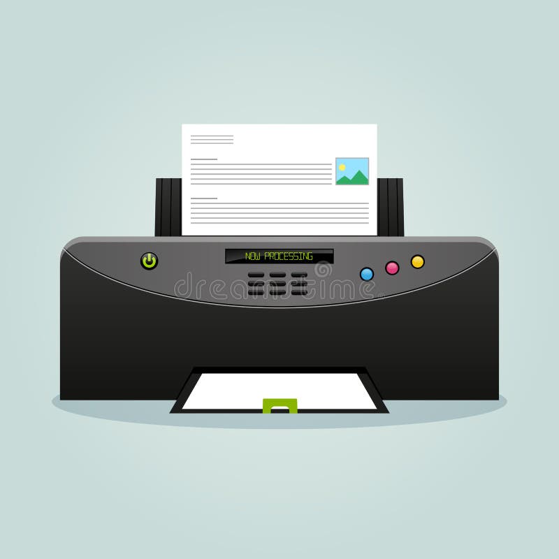 Printer design icon stock vector. Illustration of printout - 107713829