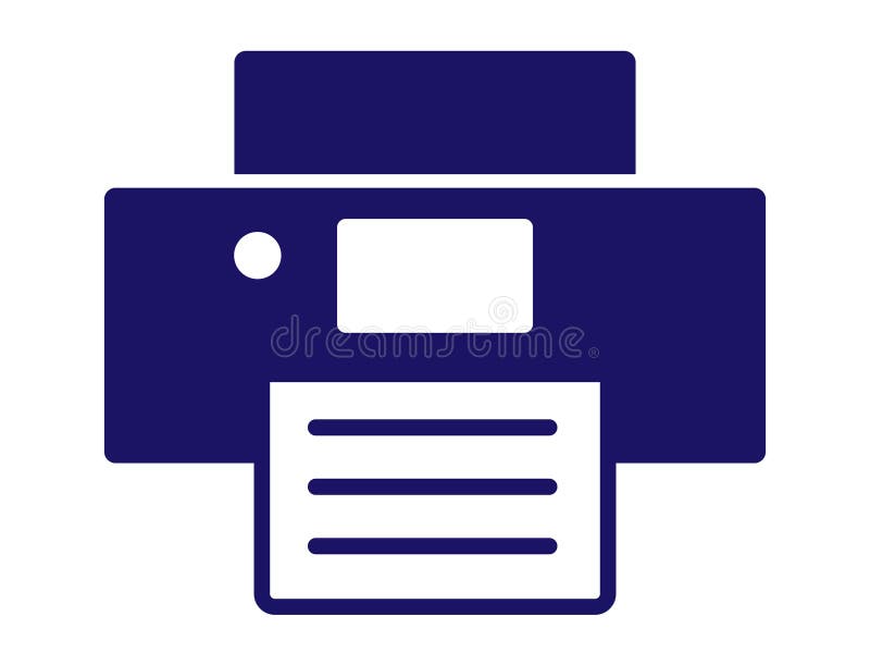 Illustration of a Printer Icon (printing Machine Mark) Stock ...