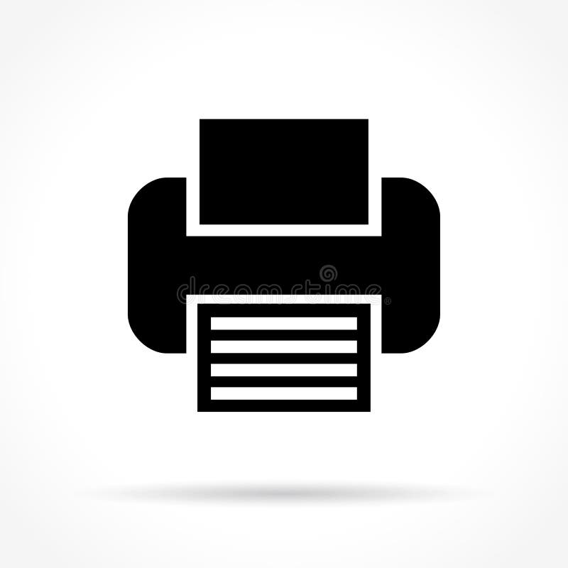 Printer Icon on White Background Stock Vector - Illustration of icon ...