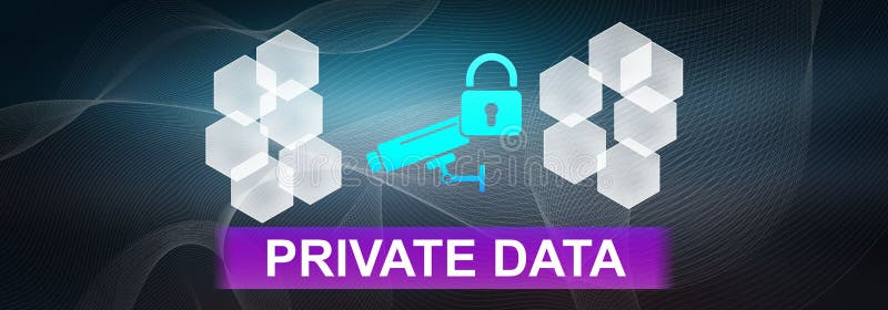 Concept of private data stock illustration. Illustration of access ...