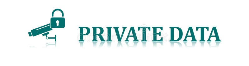 Concept of private data stock illustration. Illustration of background ...