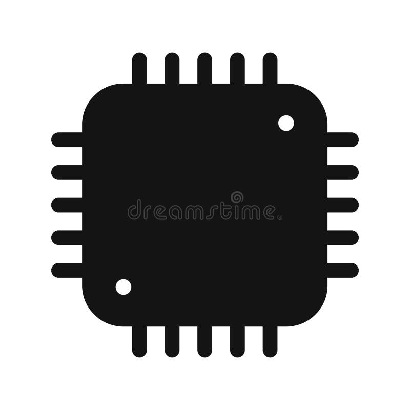 Illustration Processor Icon Stock Illustration - Illustration of ...