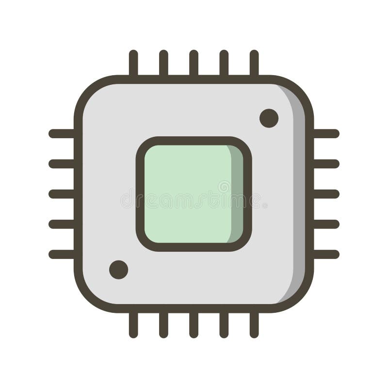 Illustration Processor Icon Stock Illustration - Illustration of ...