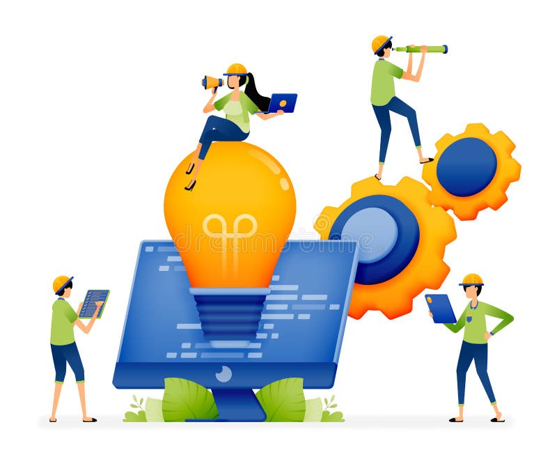 Illustration Of Programming Engineering And Coding For Software Development Program Ideas