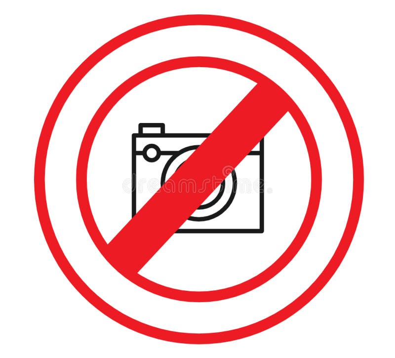 Illustration of Prohibited Camera with White Background Stock ...