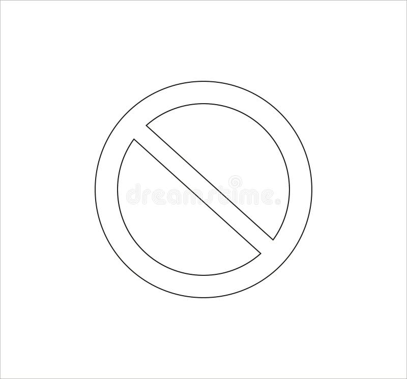 Illustration of a Prohibited Icon Isolated on a White Background Stock ...