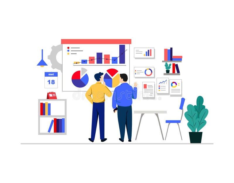 Illustration of Project Planning, Cooperation, and Workflow Process ...