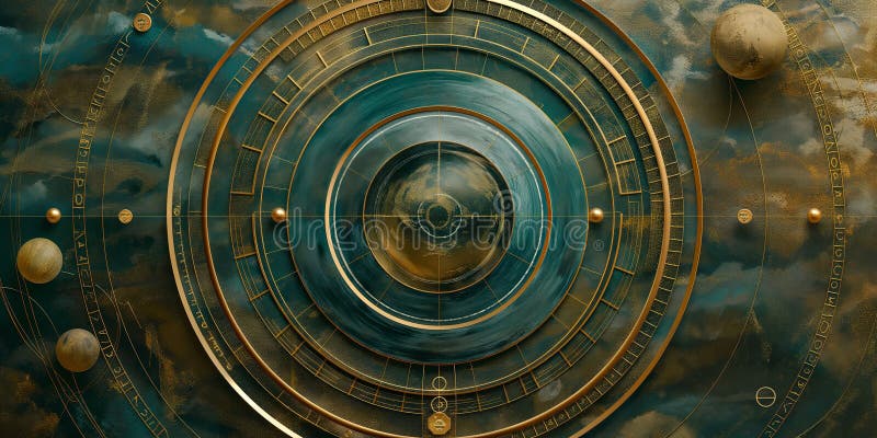 Illustration of the Ptolemaic Geocentric System Featuring Intricate ...