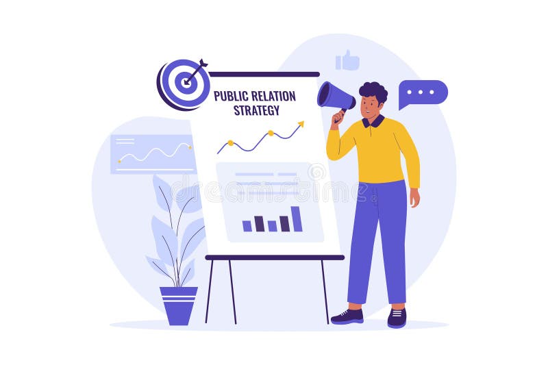 Illustration of Public Relation Strategy and Communication Planning ...