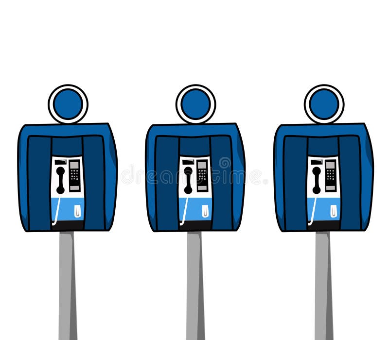 Illustration of Public Telephone Communication Tools that Were Usually ...