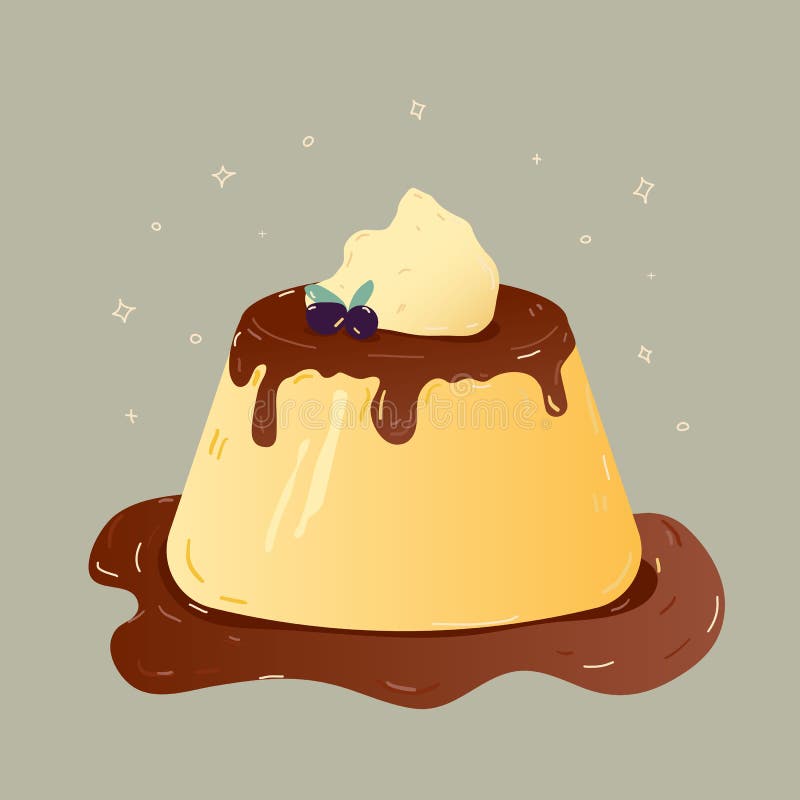 Caramel Pudding Sketch Stock Illustrations – 190 Caramel Pudding Sketch ...