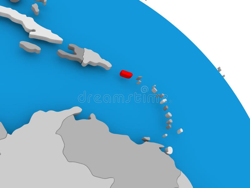 Puerto Rico in red on map stock illustration. Illustration of america ...