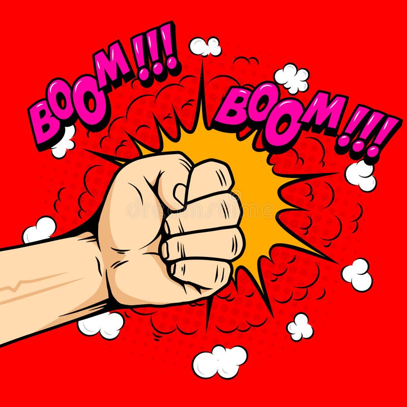 Illustration of Punch in Comic Style. Design Element for Emblem, Sign ...