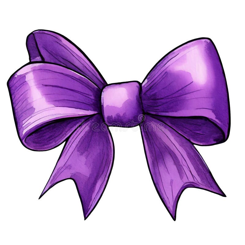 Illustration of a Purple Bow Pattern on a White Background. Stock Image ...