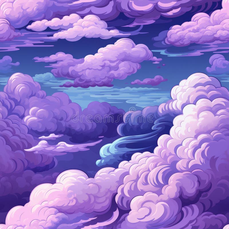Illustration of Purple Clouds in the Sky Stock Image - Image of ...