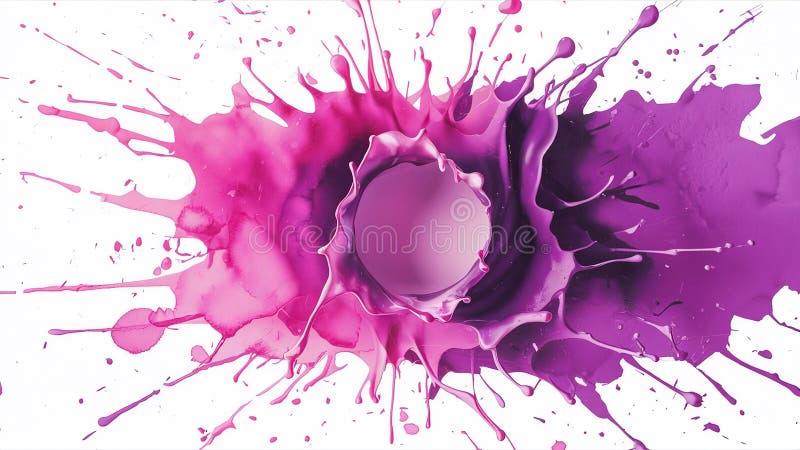 Illustration of a Purple Color Splash on a Solid Background. Generative ...