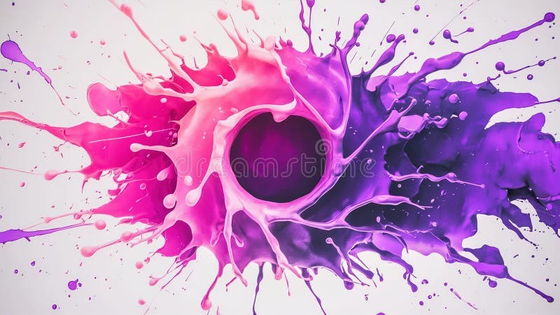 Illustration of a Purple Color Splash on a Solid Background. Generative ...