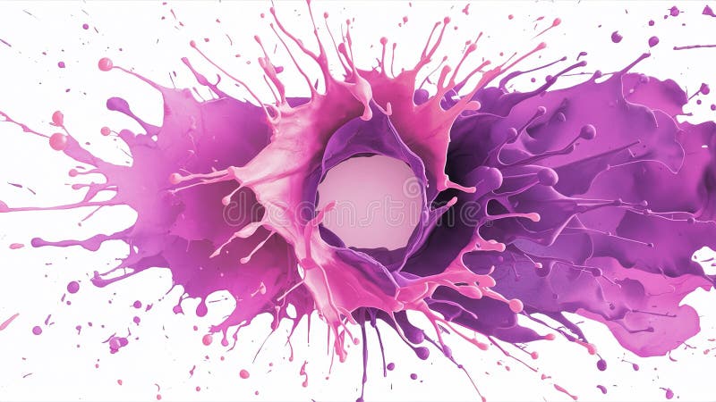 Illustration of a Purple Color Splash on a Solid Background. Generative ...