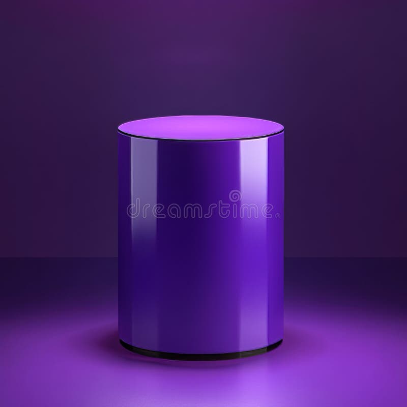 Illustration of a Purple Metal Container on a Purple Background. Vector ...