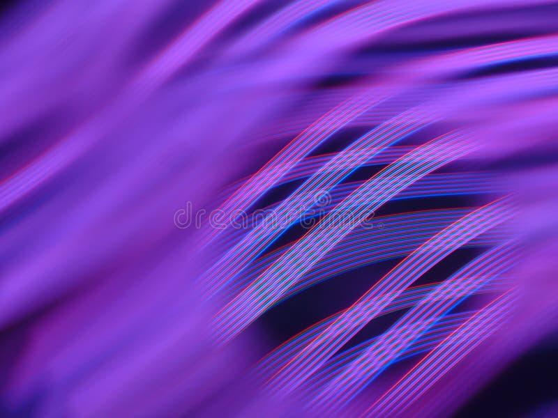 Illustration of Purple Progressive Rhythmic Light Threads with High ...