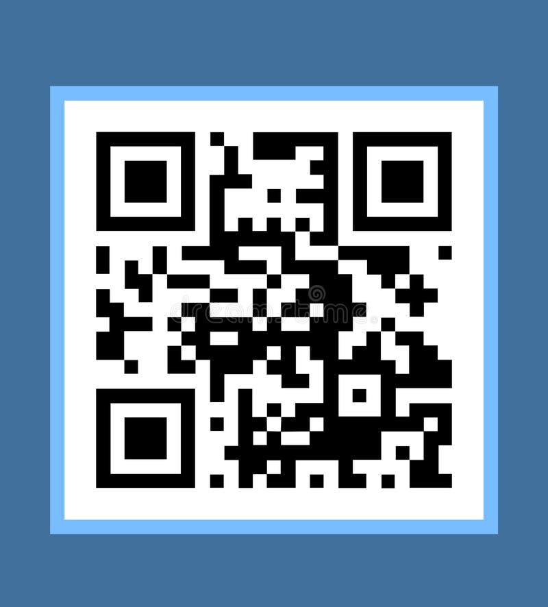Illustration of QR Code on Blue Background Stock Illustration ... Illustration of QR Code on Blue Background Stock Illustration ...