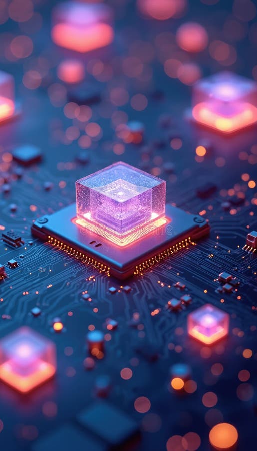 Computer Processing Units Stock Illustrations – 688 Computer Processing ...