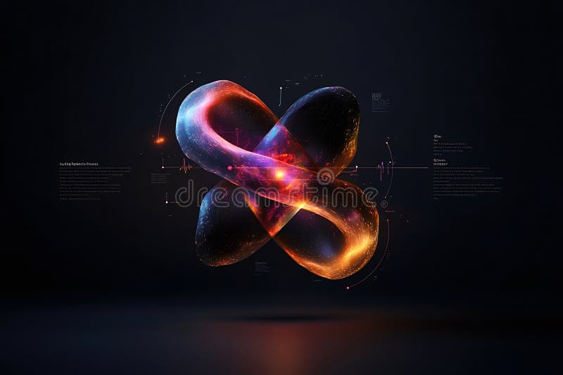 Illustration of Quantum Entanglement with Particles Stock Image - Image ...