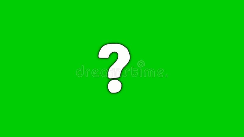 Illustration of Question Mark Floating on Green Screen Background Stock ...