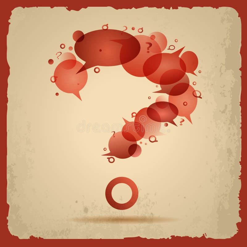 Question Mark on Old Paper Background Stock Illustration - Illustration ...