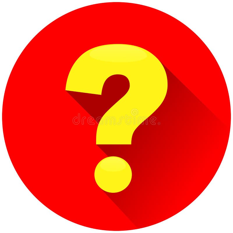 Question Mark Red Circle Icon Stock Vector - Illustration of flat, help ...