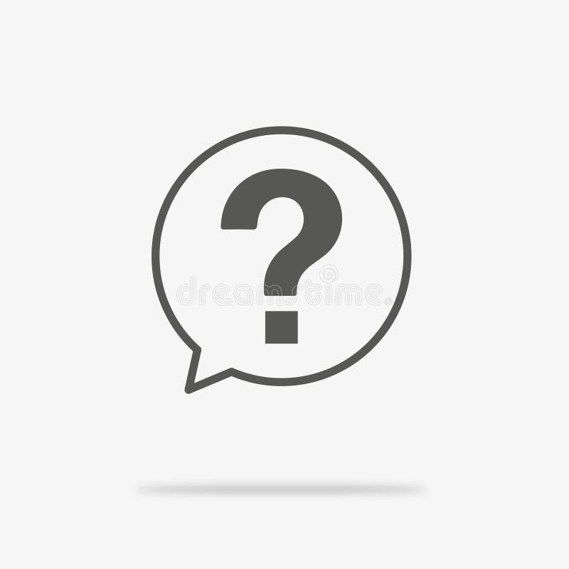 Illustration of a Question Mark in a Text Box Isolated on a White ...