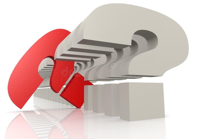 Illustration of the Question Marks Isolated on a White Background Stock ...