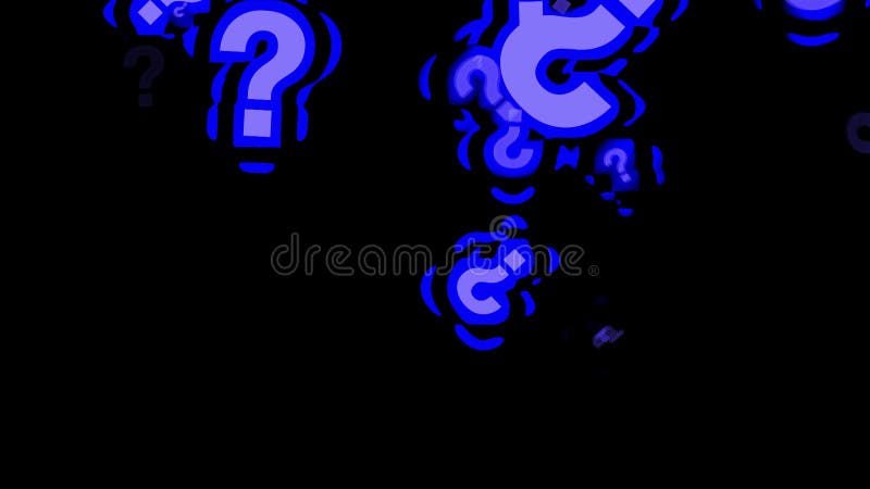 Question Marks Moving and Filling a Black Background Stock Footage ...